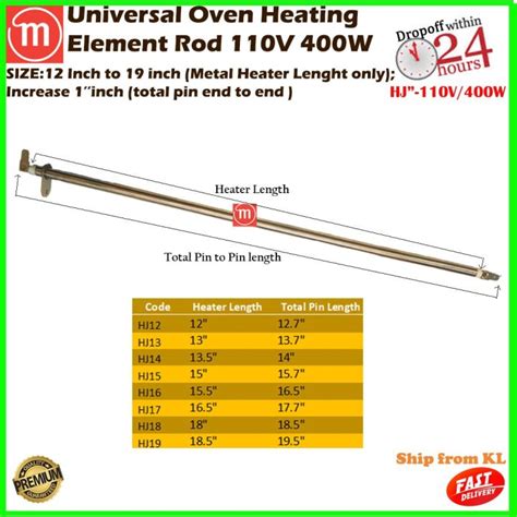Universal Oven Heating Element 12 Inch 13 Inch 14 Inch 15 Inch 15 Inch