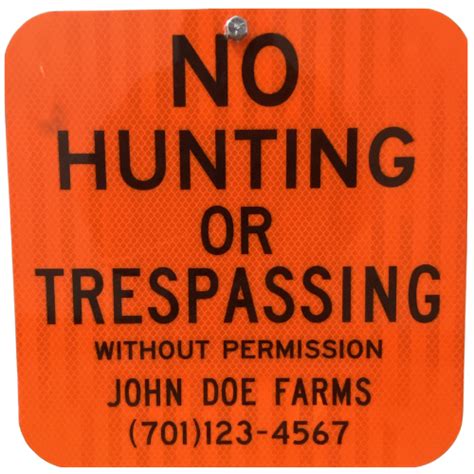 Nh No Hunting Or Trespassing Custom Newman Signs