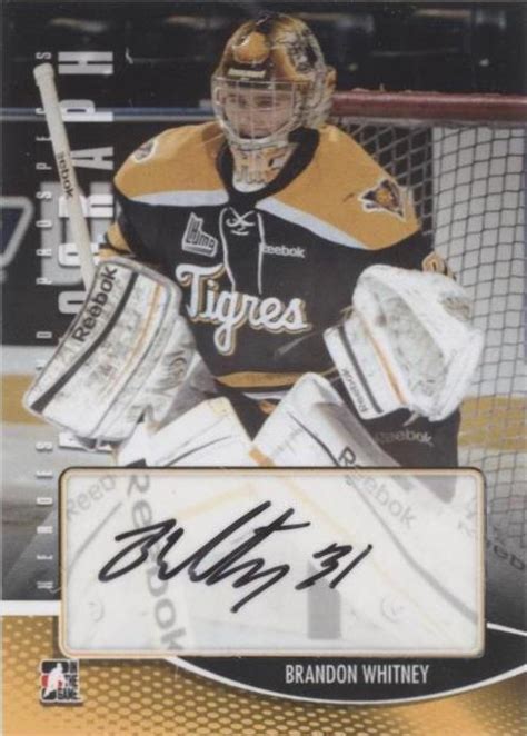 2012 13 In The Game Heroes And Prospects Autographs Brandon Whitney