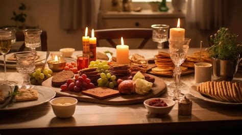 Premium Photo Symbolic Elements Of A Passover Seder Table
