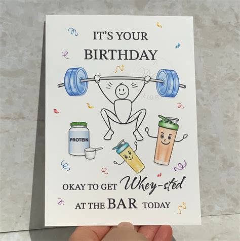 Funny Gym Card Workout Birthday Card Gym Birthday Gym Buddy Weight