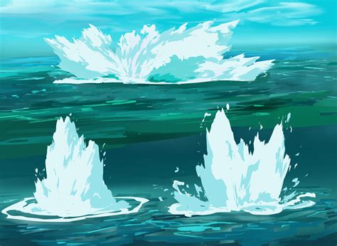 Artstation Water Splash Sketches