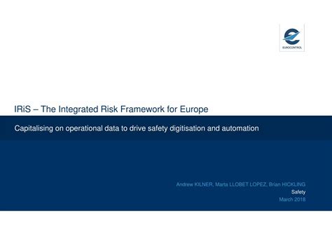 Pdf Iris The Integrated Risk Framework For Europe · Capitalising On