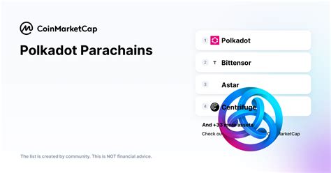 Follow The Polkadot Parachains Crypto Portfolio Picks Coinmarketcap