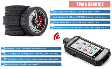 Launch X431 Creader Tpms 5011 V2 Tire Pressure Monitoring Sensor