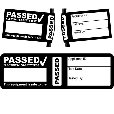 75mm X 23mm By Colour Black 5th Edition Pat Testing Labels