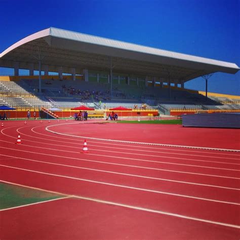 Premium Photo High Angle View Of Empty Stadium