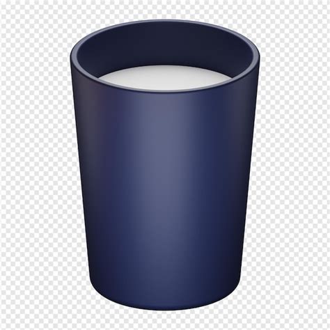 Premium Psd 3d Illustration Of Glass Of Milk Icon Psd