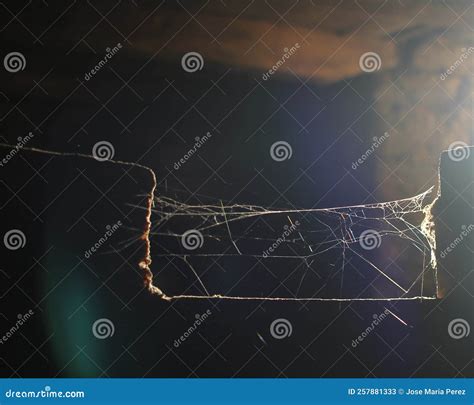 Spider Web Inside A House Stock Image Image Of Dusk 257881333