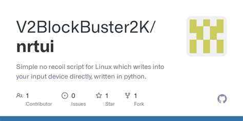 Github V2blockbuster2knrtui Simple No Recoil Script For Linux Which Writes Into Your Input