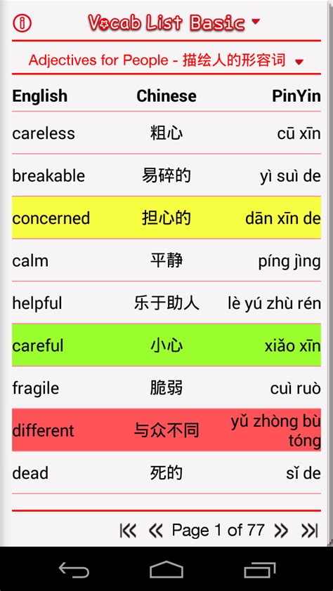 Vocab List - HSK Level 4: Amazon.co.uk: Appstore for Android