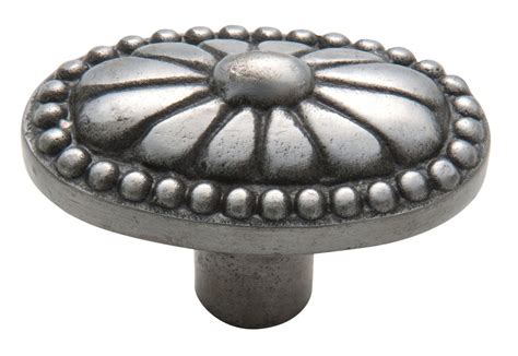 Knob Oval Fluted Polished Metal