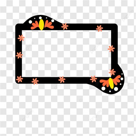 Cute Black Border Frame For Text Title Vector Text Box Frames Cute Png And Vector With