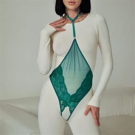 Crotchless Sexy Bodysuitopen Butt High Waist Bodysuitopen Body