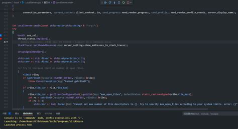 C When Using Vscode To Debug Clickhouse The Source Code