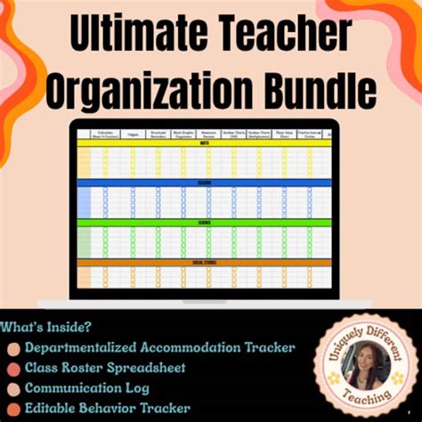 Ultimate Back To School Teacher Organization Bundle Editable Spreadsheets