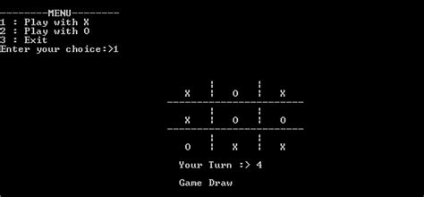 Mini Project In C Tic Tac Toe Game Project In Cc With Source Code