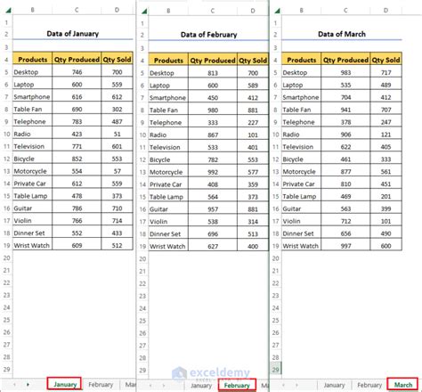 how to pull data from multiple worksheets in excel 4 quick ways