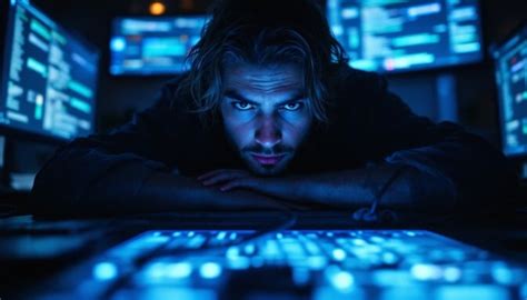 Free Blue Screen Intensity Image Cybersecurity Hacker Blue Download At Stockcake