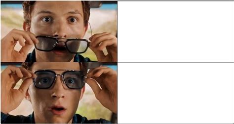 New Spiderman Glasses Meme Template Blank Meme Template With Roof