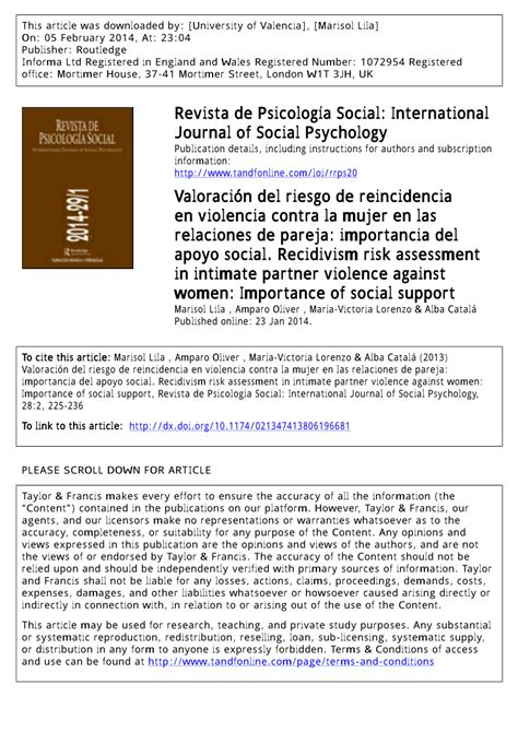Pdf Recidivism Risk Assessment In Intimate Partner Violence Against