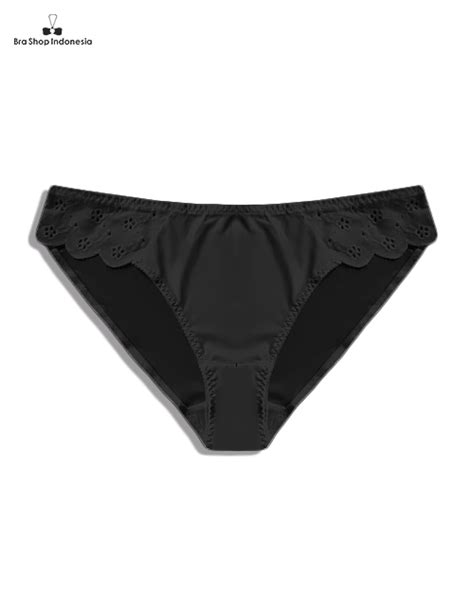 Panties Brief Edge Small Hollow Lace Black