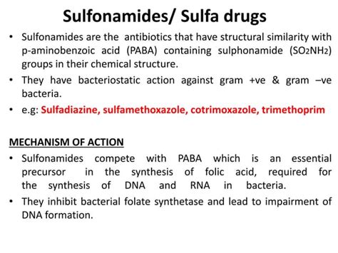 Sulphonamides And Quinolones Pptx