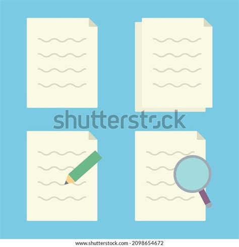 Illustration Simple Cute Document Stock Vector Royalty Free