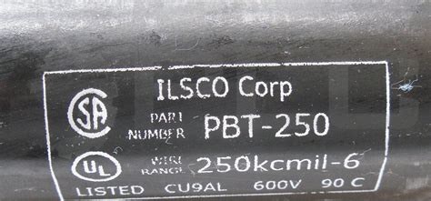 New Ilsco Pbt 250 Insulated Splice Connector 600v Plc Toolbox Supply