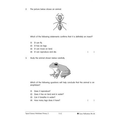 Science Topical Worksheets Primary 3