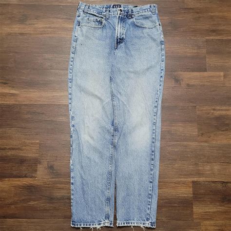 Vintage 1990s Gap Easy Fit Faded Light Wash Made In Depop