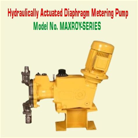 Hydraulically Actuated Diaphragm Metering Pump Maxroy Series At Rs