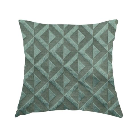 Paradise Geometric Pattern In Green Upholstery Fabric Ctr 2519
