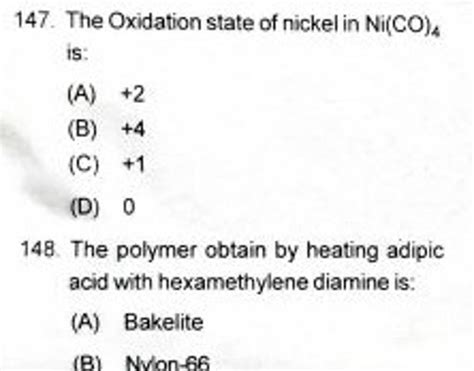 The Oxidation State Of Nickel In Nico4 Is Filo