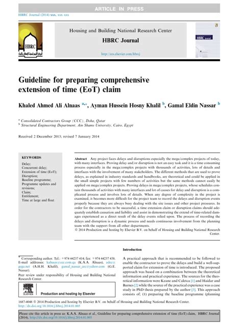 Pdf Preparation Of Eot Claim Dokumentips