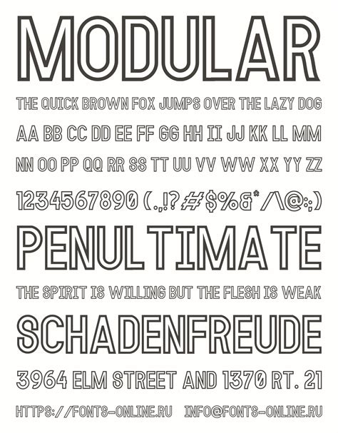Modular Font