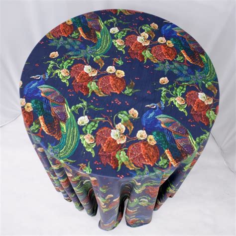 Navy Peacock Velvet I Do Linens