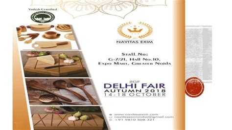 Wooden Kitchenware And Tableware At Ihgf Noida Navitas Exim Pptx