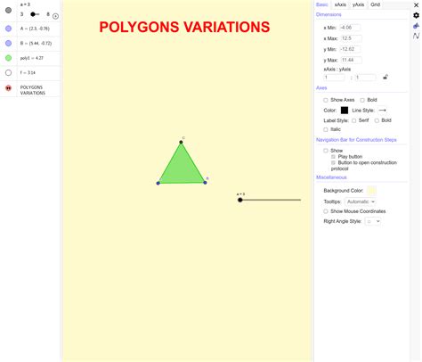 Polygon Variation Geogebra