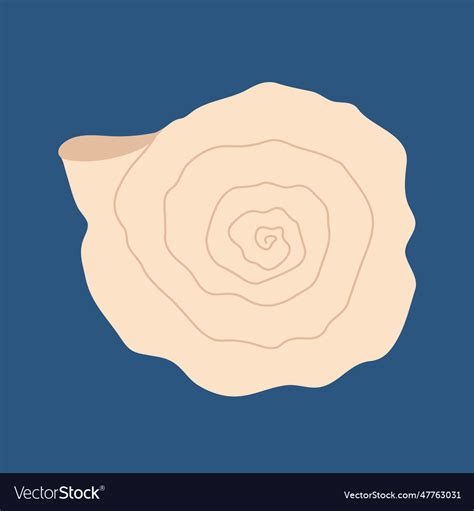 Spiral Shell Flat Royalty Free Vector Image Vectorstock
