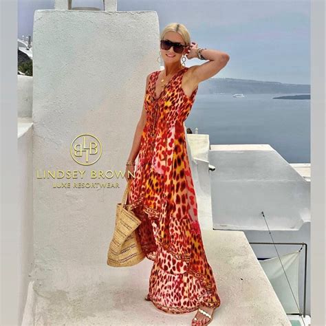 Anna Mavridis Wears Red Floaty Maxi Dress Lindsey Brown Lindsey Brown