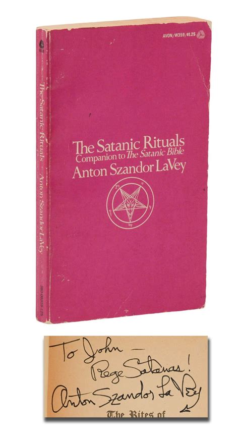 The Satanic Rituals Anton Szandor Lavey Third Printing