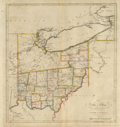 Old Historical City County And State Maps Of Ohio