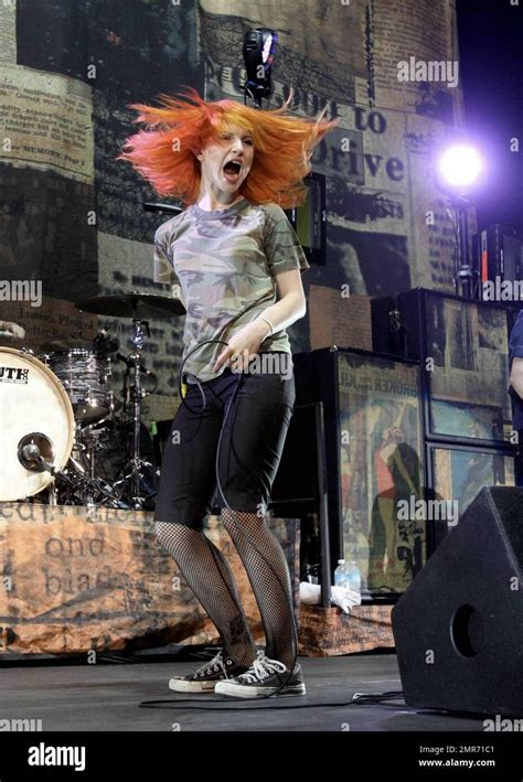 Paramore Lead Singer Hayley Williams Rocks Her Trademark Red Hair Live