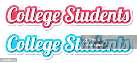 College Students 3d Text In Red And Blue On White Background High Res