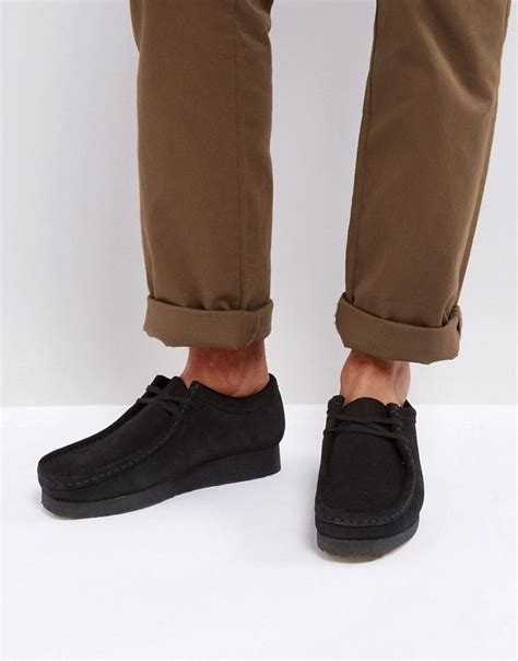 Clarks Originals Wallabee Suede Shoes Black Clarksoriginals Shoes Clarks Wallabees