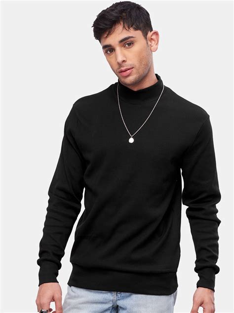 Buy The Souled Store Men Cotton High Neck Solid Sweatshirt Sweatshirts For Men 20520664 Myntra