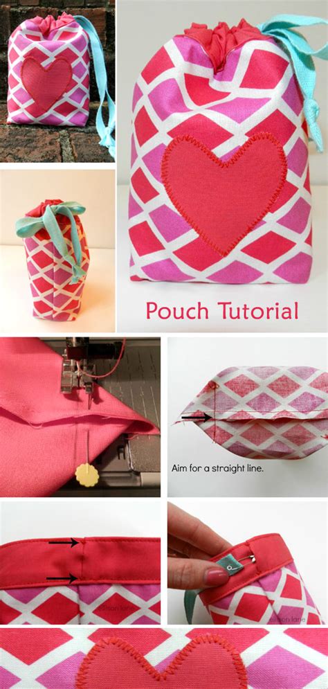 Lined Drawstring Pouch Tutorial ~ Diy Tutorial Ideas