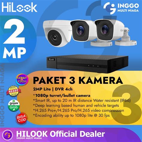 Jual Paket Cctv Hilook By Hikvision 2mp 3 Kamera Hdd 1tb Siap Pasang