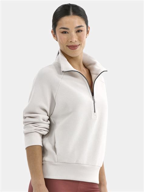 Avia Womens And Womens Ottoman 12 Zip Sweatshirt Sizes Xs 4x